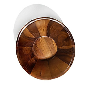 nambe Gourmet Harmony 3 Piece Wooden Salad Bowl Set | Big 12-Inch Salad Bowl with Serving Utensils | Acacia Wood Salad Tosser and Fruit Bowl | Housewarming Gift | Designed by Wei Young