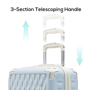 Melalenia Carry on Luggage 20 Inch Airline Approved, Hard Sided Luggage Sets with Spinner Wheels and TSA Lock,Travel Carry on Suitcase Set for Women