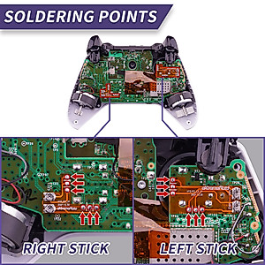 eXtremeRate Drifix Thumbsticks Drift Fix Repair Kit for Xbox One S & X Controller (Model 1708), Custom Analog Stick Joystick Regulator Circuit Board for Xbox One S/X Controller