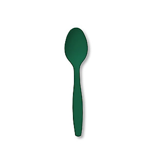 Creative Converting Spoon, 7", Hunter Green