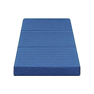 Sleeplace SVC04TM02O 4 inch Tri Folding Topper，Blue，Cot