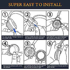 SOULWIT Professional Replacement Ear Pads for JBL E35 E45 E45BT Bluetooth Wireless Headphones, Earpads Cushions with Softer Protein Leather, Noise Isolation Foam (Black)