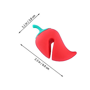 Cabilock 4Pcs Spill- proof Lid Lifter Silicone Lid Lifts Carrot Chili Kitchen Pot Lid Holders Lid Stand Heat Resistant Holder Keep The Lid Open