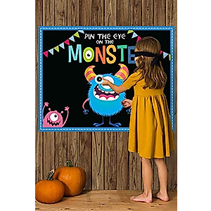 Joy Bang Halloween Party Games for Kids Pin The Eye on The Monster Game Halloween Party Activities Pin Game Party Favors for Children Monster Party Game