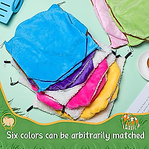 6 Pcs 3 Layers Rat Hammock Pet Cage Hammock Small Animal Hanging Hammock Ferret Cage Accessories Ferret Bed for Guinea Pig Squirrel Rat Chinchilla Sleeping and Playing (6 Colors)