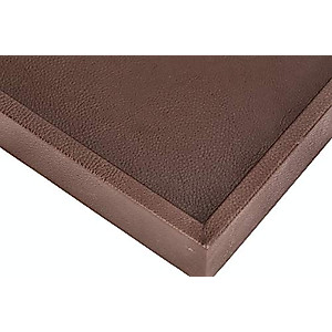 Ottoman Serving Tray Made of Wood & Faux Leather - 18” x 13” - Brown