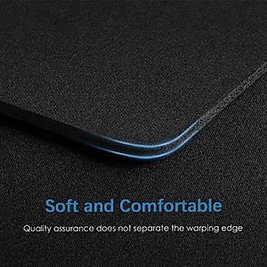 Mouse Pad 9.5×8.0×0.12 inches Premium-Textured Non-Slip Rubber Base Mouse Mat Mousepad for Office & Home, Black (3 Pack)