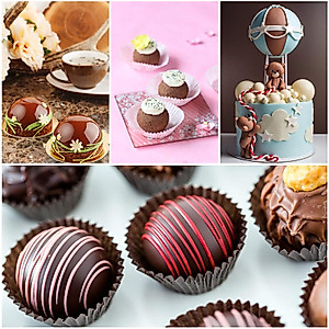Mity rain (3 Pcs) 15 Cavity 2 inch Hot Cocoa/Chocolate Bomb Mold, 45 Cavity Total Semi Silicone Mold, Half Sphere Mold for Cake, Jelly, Pudding, Dome Mousse