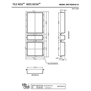 Redi Niche Triple Niche Recessed Shower Shelf- Black, Three Inner Shelves, 16-Inch Width x 40-Inch Height x 4-Inch Depth
