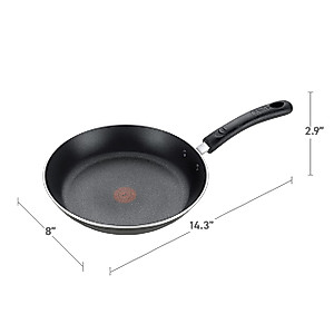 T-fal E93802 Professional Total Nonstick Thermo-Spot Heat Indicator Fry Pan, 8-Inch, Black, 2100086426