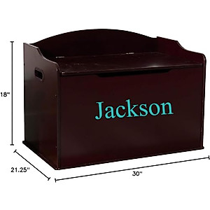 Personalized Toybox for Kids - Cherry Austin Wooden Toy Box Storage Bench with Lid - Kids Toy Chest Playroom Organizer
