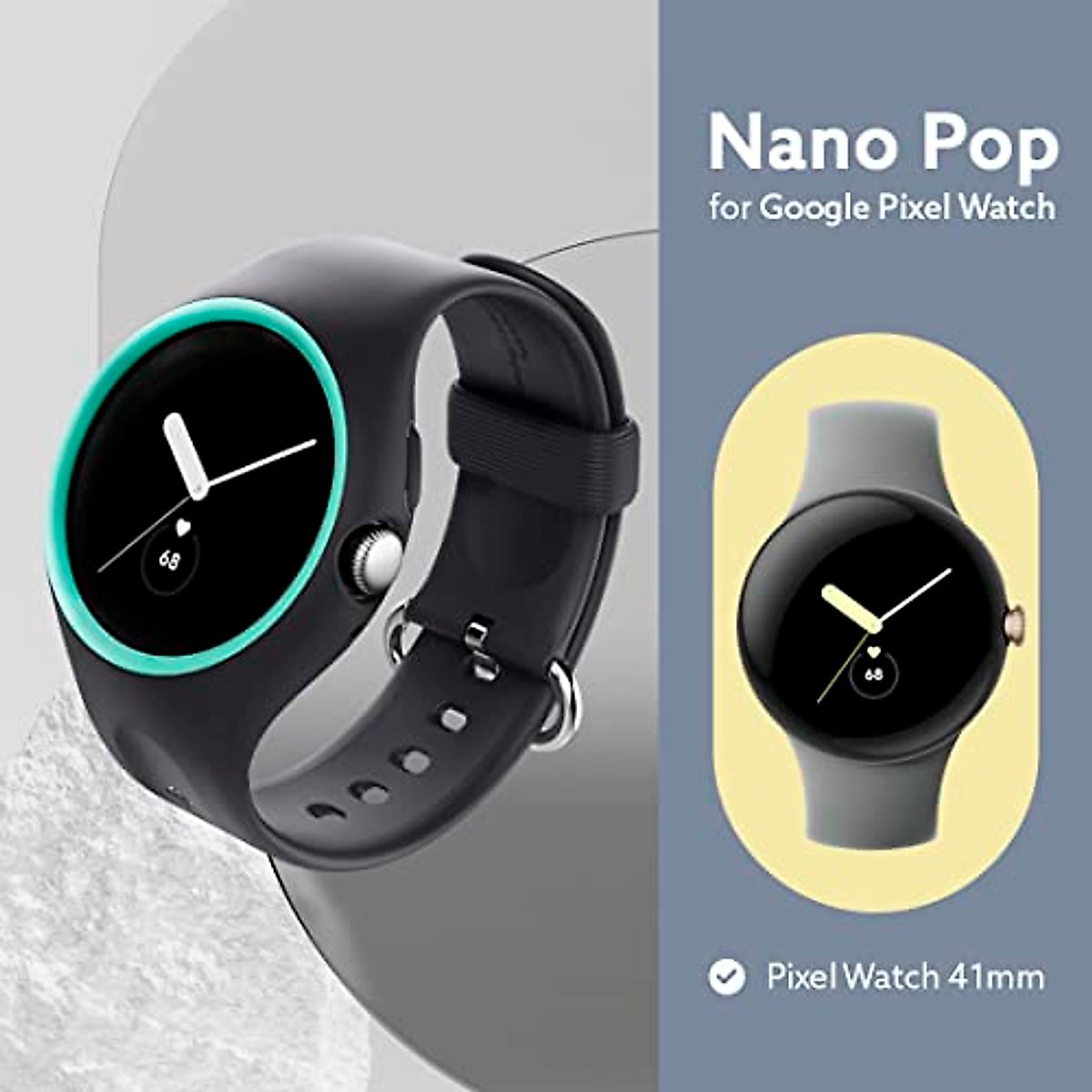 Caseology Nano Pop [Band with Case] Designed for Google Pixel Watch Case for Pixel Watch Band (2022) - Prune Charcoal
