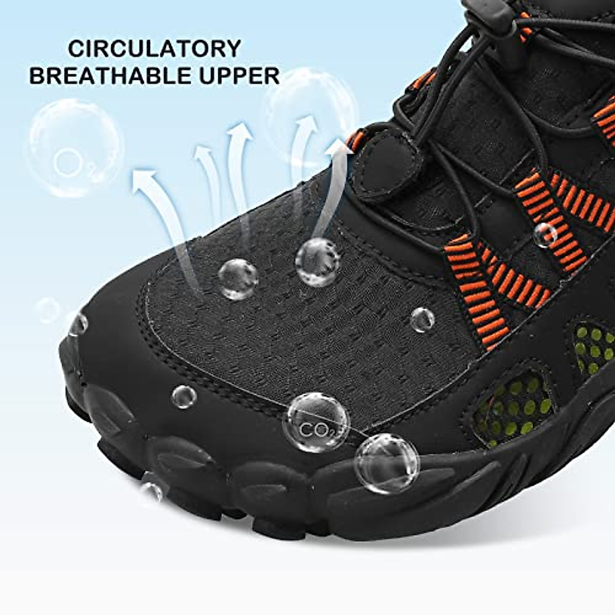 SKASO Men Women Water Shoes Quick Dry Barefoot Shoes for Surfing Hiking and Boating Slip-on Minimalist Aqua Shoes Black 37