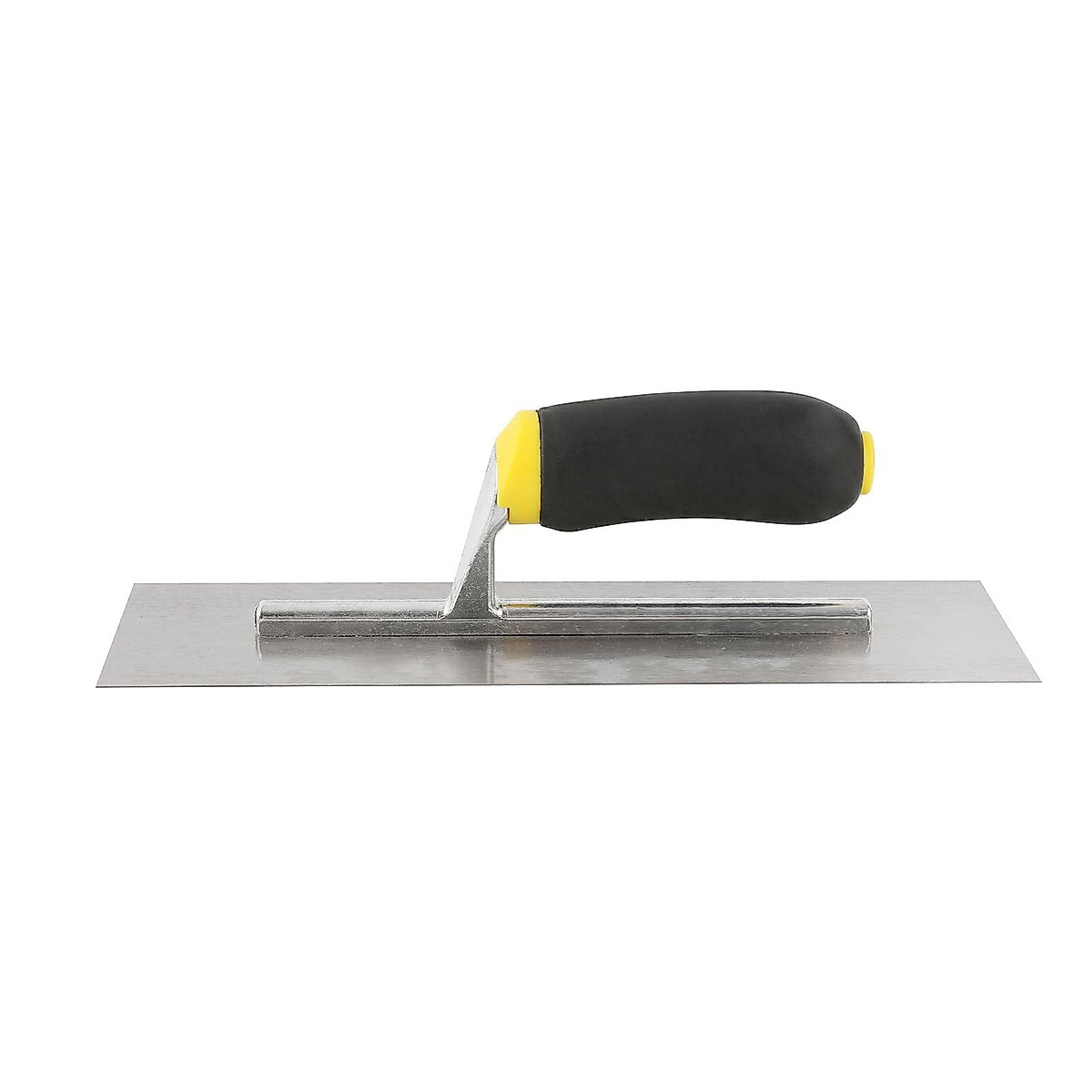 ZJNOTED plastering Trowel 12"X4" Carbon Steel Soft Handle plastering Trowel Normal Polish Plaster Finishing Trowel Carbon Steel Grip Handle