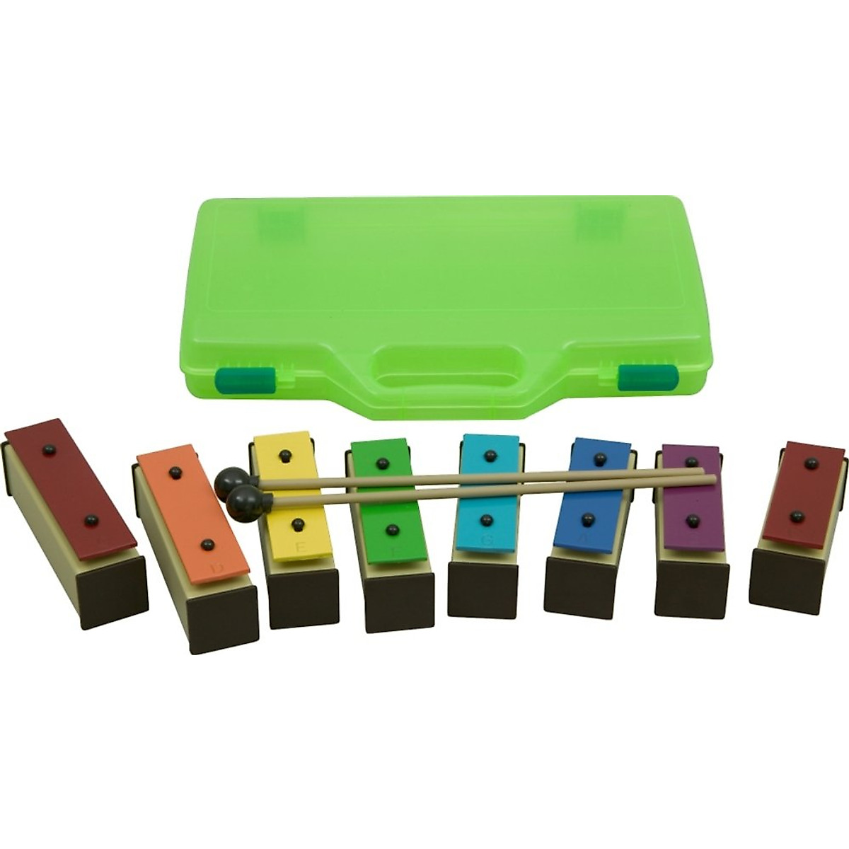 Eight Note Plastic Resonator Bell Set with Case