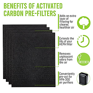 Durabasics Pre-Filters for Honeywell HPA300 Replacement Filters, Honeywell Prefilter A, Honeywell Filter A, Prefilter for Honeywell Air Purifier, Honeywell Pre Filter Replacement, HRF-AP1-4 Pack