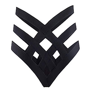 FYMNSI Men’s Sexy Bandage G-String Bulge Pouch Briefs Thong T-Back Strap Bikini Underwear Sleepwear Lingerie Underpants Black L