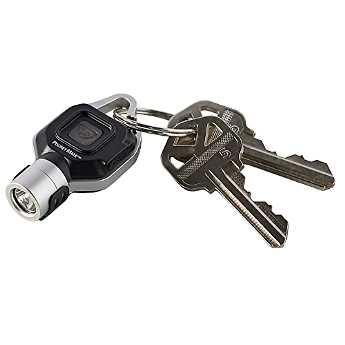 Streamlight 73300 Pocket Mate 325-Lumen Keychain/Clip-on USB Rechargeable Flashlight, Silver