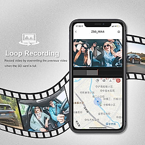 Dash Cam for Cars, 1080P Full HD DVR Dash Camera Front Rear/Inside, 3.0 Inch IPS Screen Dashboard Dashcam with 170° Wide Angle, Night Vision, Parking Mode, G-Sensor, Loop Recording