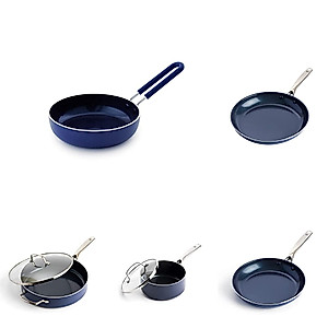 Blue Diamond Cookware Mini Egg pan, Frying Pan, Fry pan, Saucepan with Lid 2 QT, Sauté Pan with Lid, Knife Set, 3 Piece, and