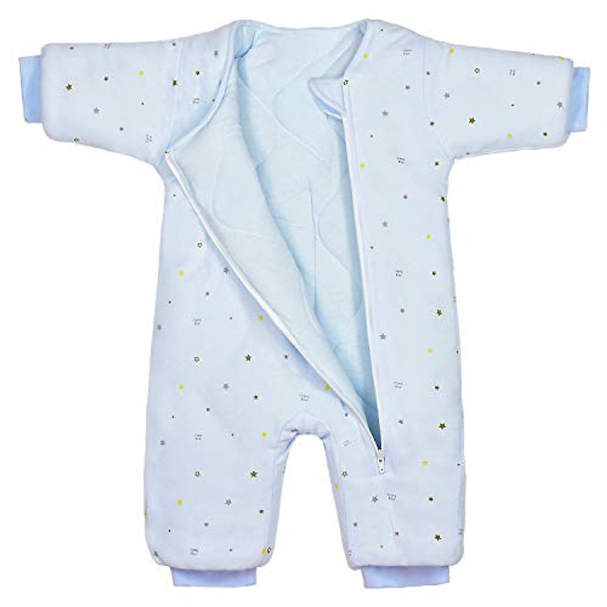 BBTKCARE Sleep Sack - Cotton Wearable Blanket，Warm Baby Pajamas for Toddler 6-9 Month-Blue