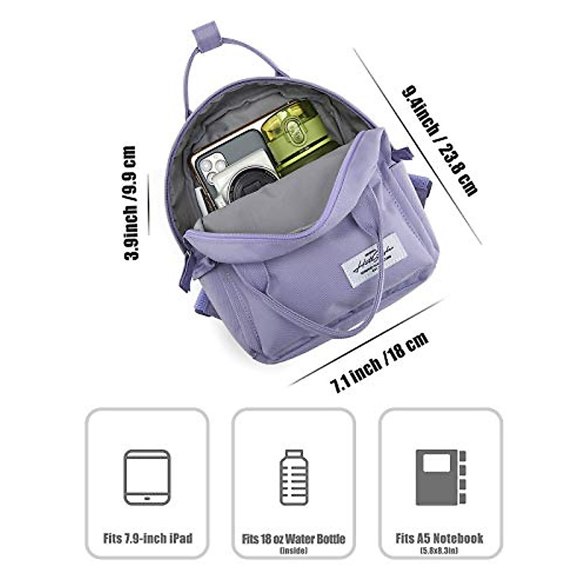 HotStyle 8811s Extra Mini Backpack Purse Little Bag Cute for Girls, Lavender