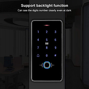 HFeng Outdoor IP68 Waterproof RFID Access Control Keypad Fingerprint Biometrics Access Controller WG26/34 Card Reader + 10pcs 13.56MHz Keyfobs for Home/Office