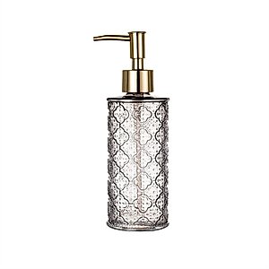 Soap Pump Dispenser 280ML Nordic Style Vintage Lotion Bottle Luxury Body Wash Shampoo Bottle Glass Soap Dispenser Bottles Dispenser (Color : Gris)