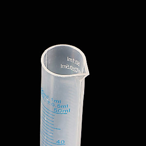 XISAOK 50mL Measuring Cylinder Laboratory Test Graduated Liquid Trial Tube Jar Tool New
