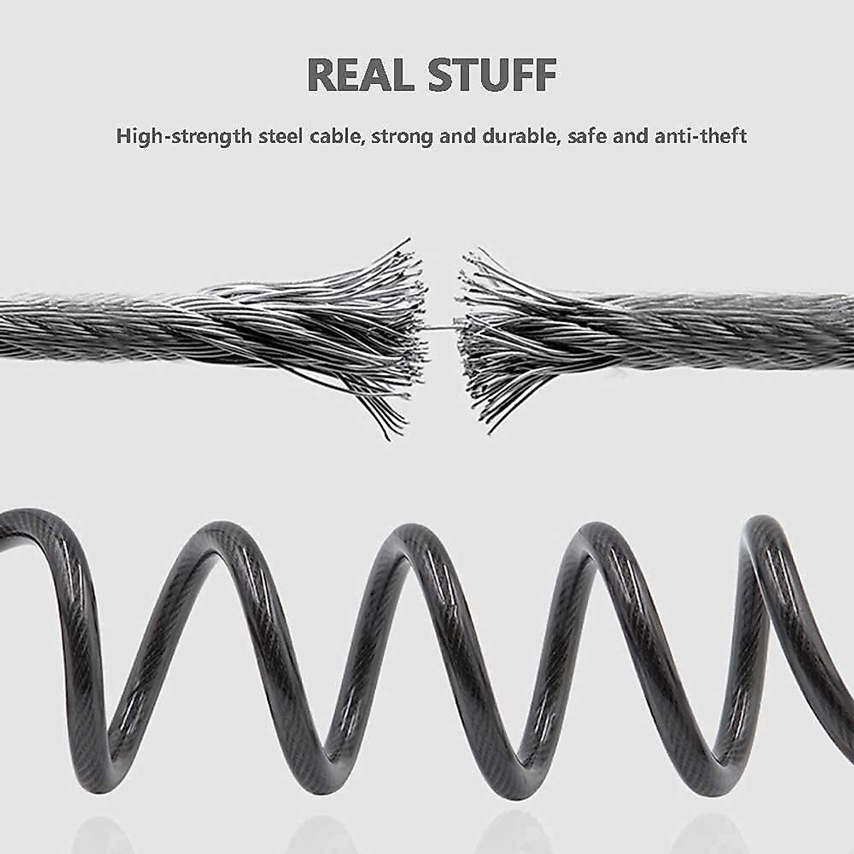 Bike Lock, Cable Lock, Coiled Secure Keys, Portable Mountain Bike Wire Lock with Mounting Bracket 1.2Mx12mm(Color:Green)