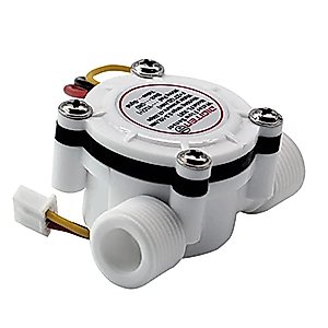 DIGITEN G3/8 Water Flow Sensor Witch, Hall Effect Flowmeter Liquid Fluid Meter Sensor Switch Flowmeter Meter 0.3-10L/min