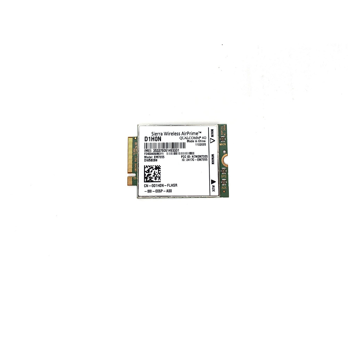 Ebid Dealz Replacement for DW5808e EM7355 Sierra Wireless Airprime Qualcomm 4G Card Dell D1H0N 0D1H0N CN-0D1H0N