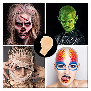 WXJ13 4 PCS Halloween Makeup Latex Bald Caps and 4 PCS Nylon Wig Caps for Halloween Party Adult Costume Accessory