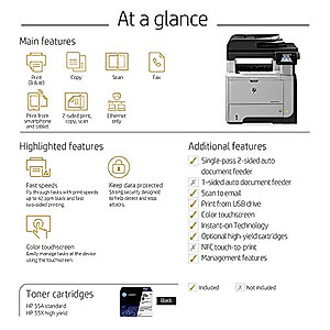 HP Laserjet Pro M521dn All-in-One Monochrome Laser Duplex Printer, Amazon Dash Replenishment Ready (A8P79A)