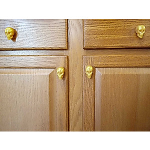 Gold Skull Door Knobs Drawer Knobs (Set of 2)