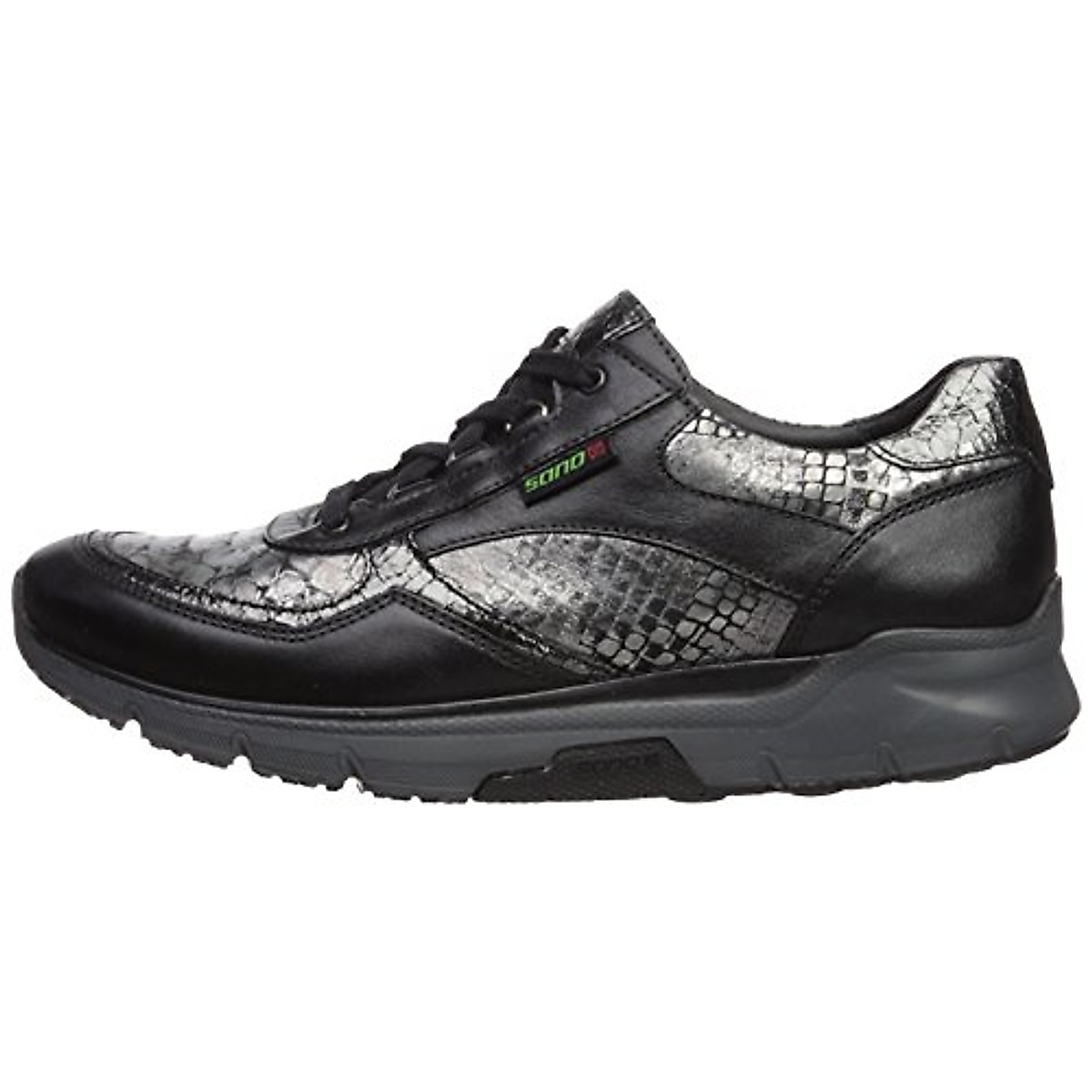 SANO by Mephisto Women's Volodia Walking Shoe,Black Smooth/Light Grey Queen/Dark Grey Ice,6.5 M US