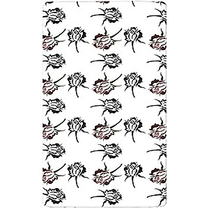 Roses Themed Fitted Crib Sheet,Standard Crib Mattress Fitted Sheet Ultra Soft Material-Baby Crib Sheets for Girl or Boy,28“ x52“,Dark Fuchsia Dark Green Charcoal Grey White