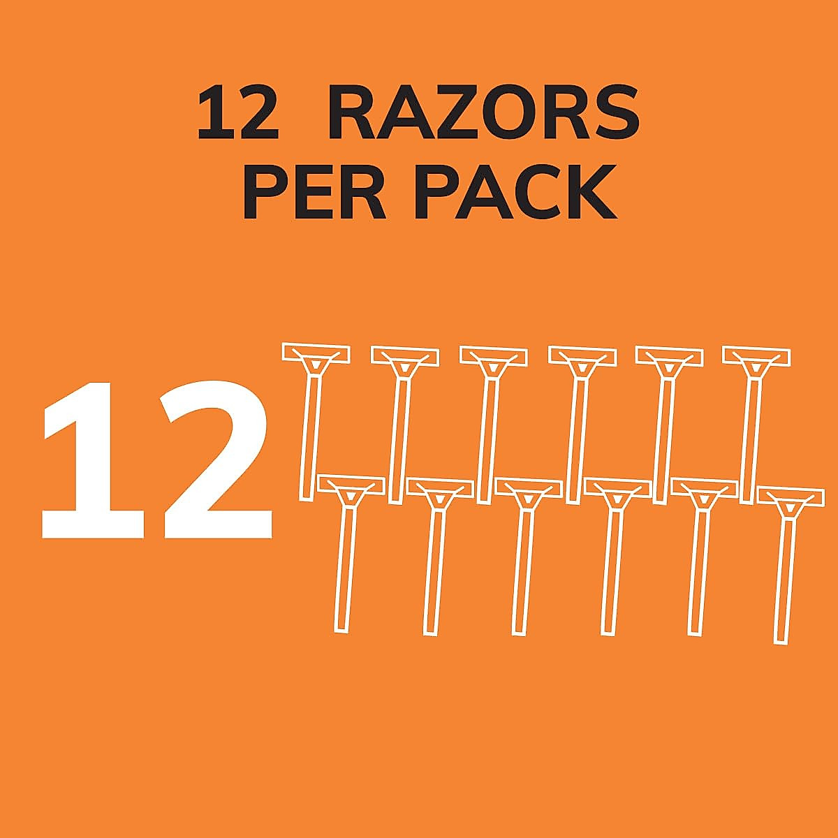 BIC Sensitive Disposable Razors for Men, Long-Lasting 1 Blade Razors for Sensitive Skin, 12 Count