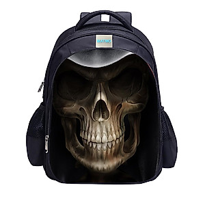 MATMO Skull Backpack Cool Halloween Cartoon Kids Backpack for Boys Bookbag School Bag