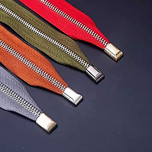 ZCZQC 60 Sets 6 Colors Alloy Zipper Stopper Zipper Ends Pull Top Stoppers with Screw Bag Making Hardware