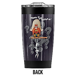 Looney Tunes Yosemite Sam Where The Critter Stainless Steel Tumbler 20 oz Coffee Travel Mug/Cup, Vacuum Insulated & Double Wall with Leakproof Sliding Lid | Great for Hot Drinks and Cold Beverages