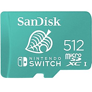 SanDisk MicroSD Card 512GB Nintendo Switch Memory Card Works with Nintendo Switch OLED, Switch and Switch Lite (SDSQXAO-512G-GNCZN) C10 Bundle with (1) Everything But Stromboli MicroSD Card Reader