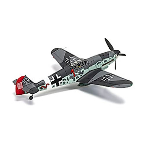 Corgi Diecast Messerschmitt Bf 109G-2 'Red 1' Luftwaffe 1:72 WWII German Military Aircraft Display Model AA27111, Black