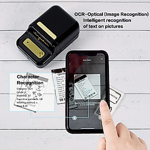 NIIMBOT Label Maker Sticker Machine D110 Thermal Label Printer Inkless Portable Bluetooth Label Sticker Maker, Mini Bulk Printer for Business Home Office Compatible iOS Android USB Rechargeable-White