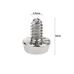 Favordrory Toothed Hex 6/32 Screw 6# -32Computer PC Case Hard Drive Motherboard Mounting Screws, 100 PCS