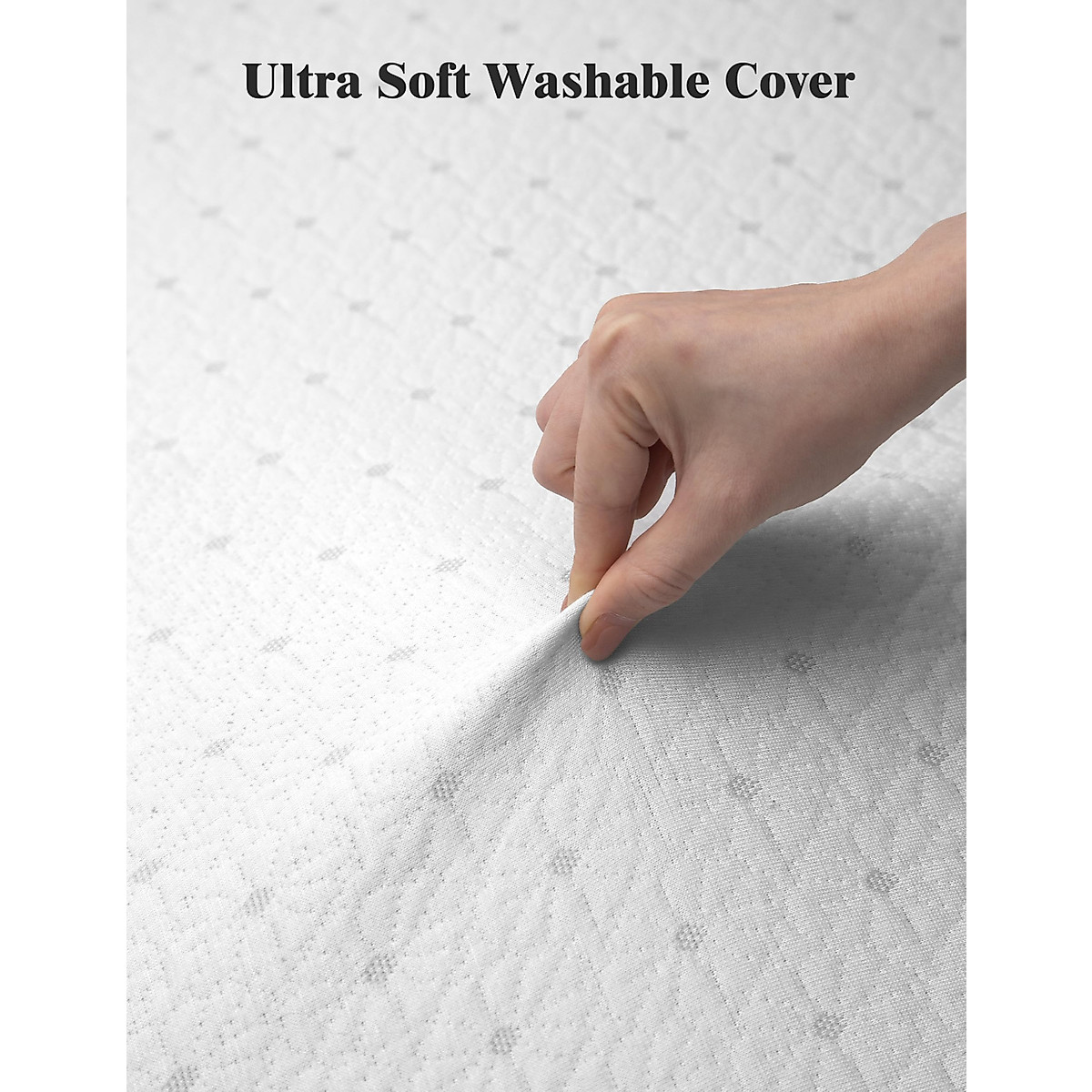 Ferlizer Waterproof 3" [King] Mattress Topper Cover Ultra Soft & Corner Straps, CertiPUR-US Certified, Grey