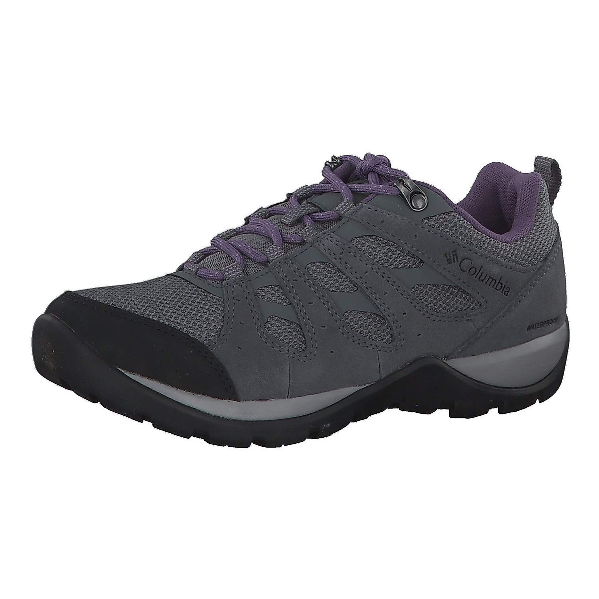 Columbia Women's Redmond V2 Waterproof, Ti Grey Steel/Plum Purple, 7.5