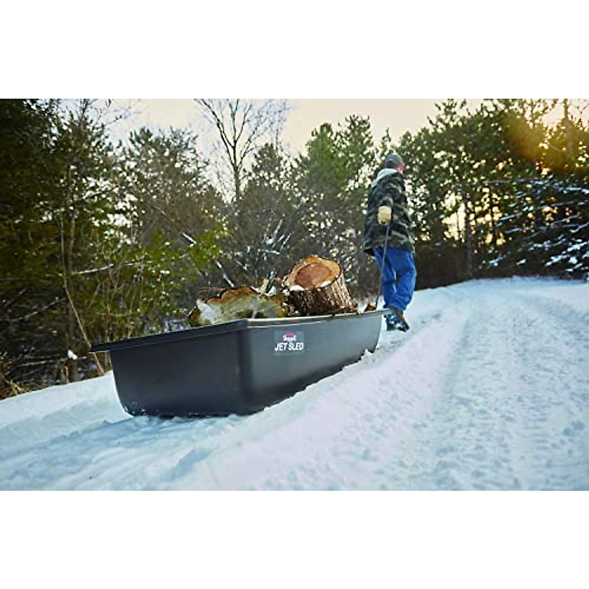 Shappell Jet Ice Fishing Sled, Large Heavy-Duty Multi-Purpose Utility Sleds for Hauling Fire Wood, Deer, Duck Hunting, Fishing Gear, Supplies, and Accessories