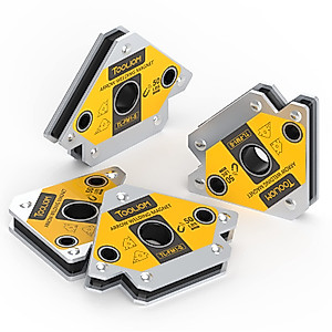 TOOLIOM Arrow Welding Magnets 4pcs 50 LB Strong Hold Magnetic Welding Holder Welder Magnet Set Welding Accessories