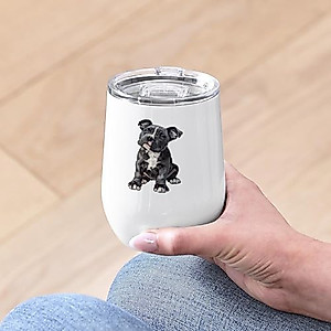 CafePress American Bully Puppy Insulated Wine Tumbler 12 oz
